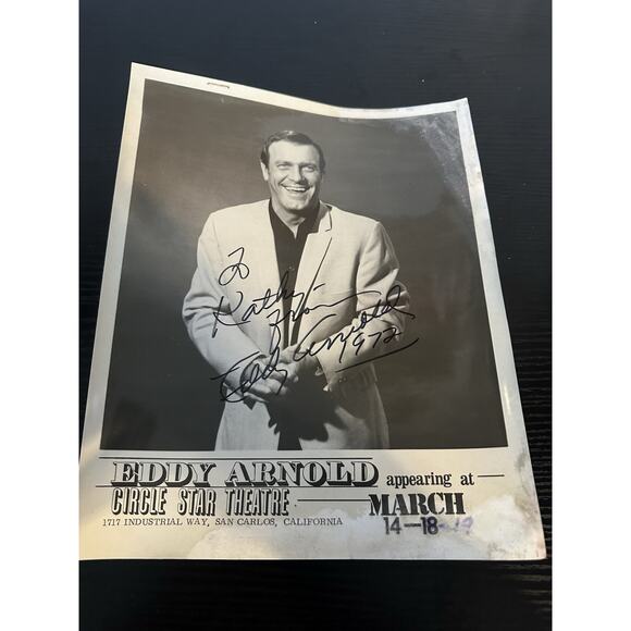 No Brand | Wall Decor | Eddy Arnold Autograph Photo 8x Musician Film ...